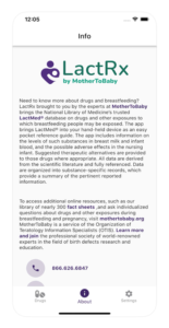 LactRx App by MotherToBaby - MotherToBaby